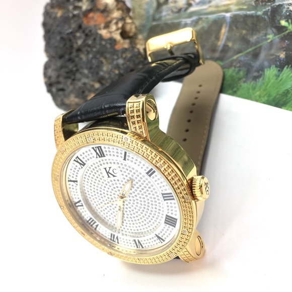 Techno Com by KC | Accessories | Kc Diamond Watch 45mm Stainless Steel ...